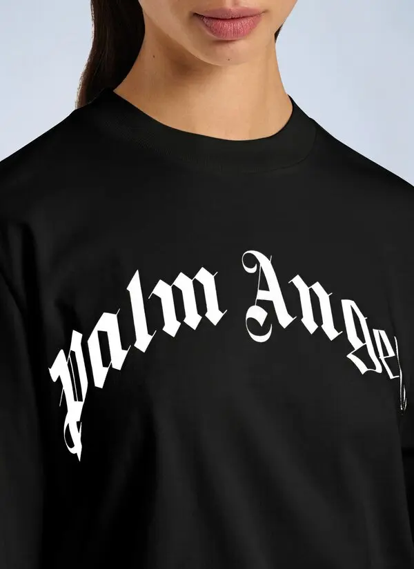 Palm Angels Curved Logo Boxy T-shirt
