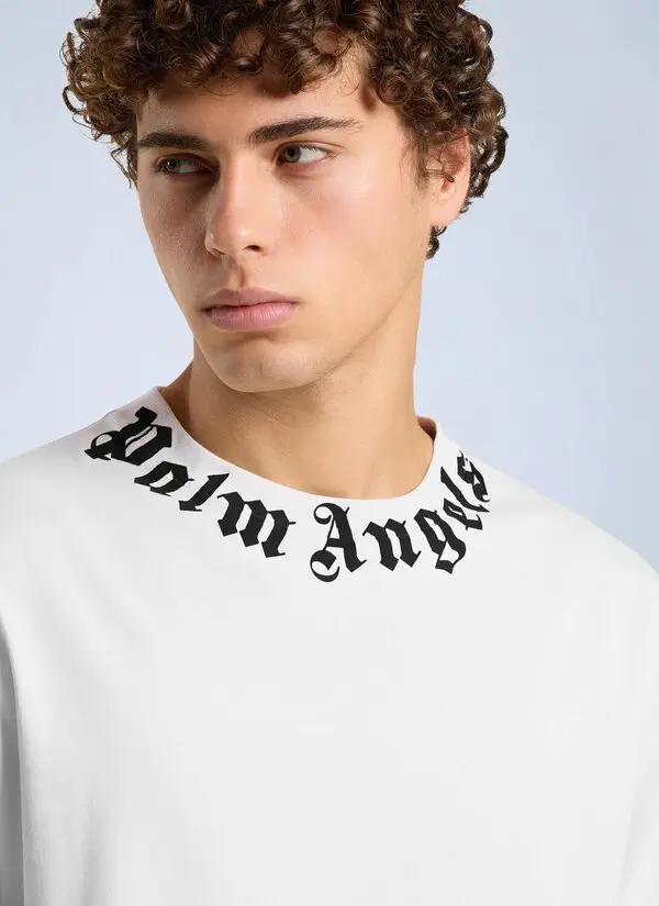Palm Angels Neck Logo Regular Tee