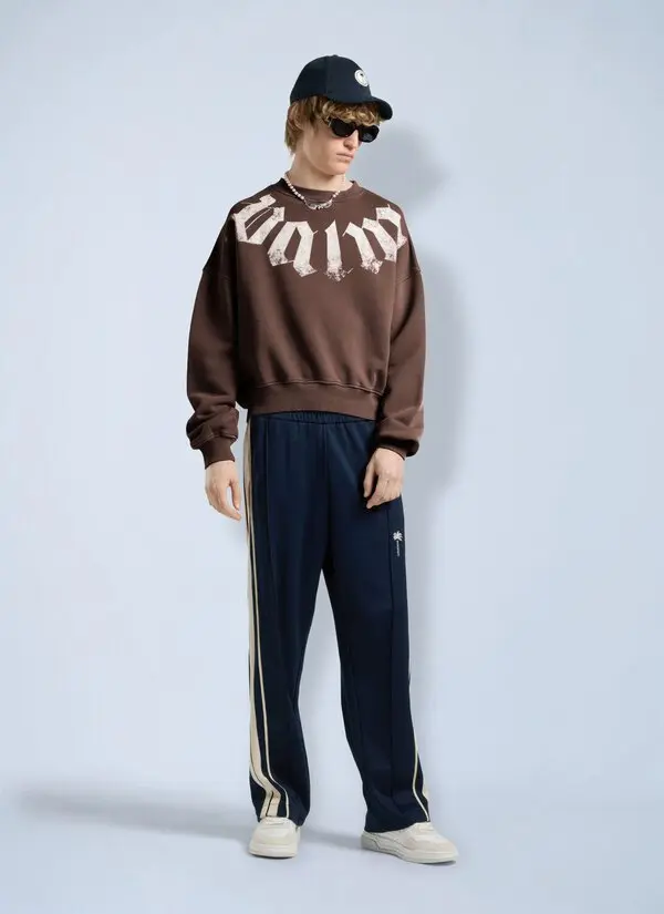 Palm Angels Big Neck Logo Loose Sweatshirt
