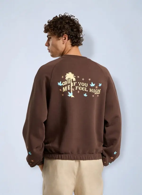 Palm Angels Feel High Regular Crewneck Sweatshirt