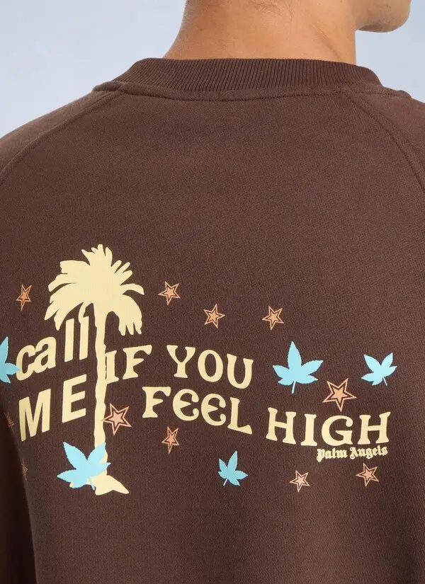 Palm Angels Feel High Regular Crewneck Sweatshirt