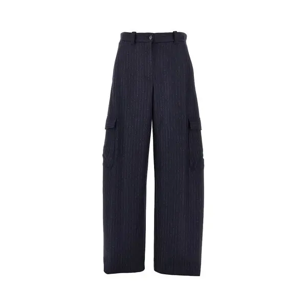 Pinko Pinstriped Flannel Cargo Pants