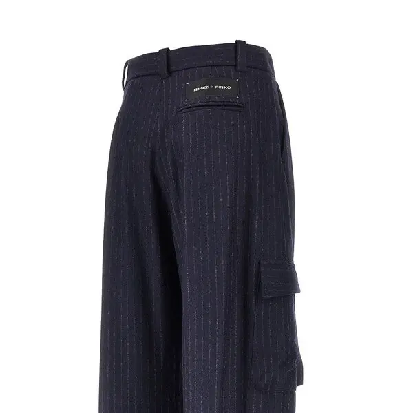 Pinko Pinstriped Flannel Cargo Pants
