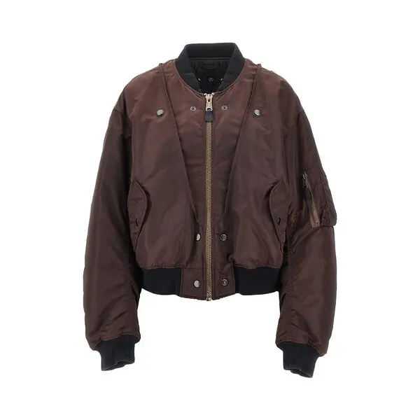 MAISON MARGIELA Reversible Padded Bomber Jacket - Brown