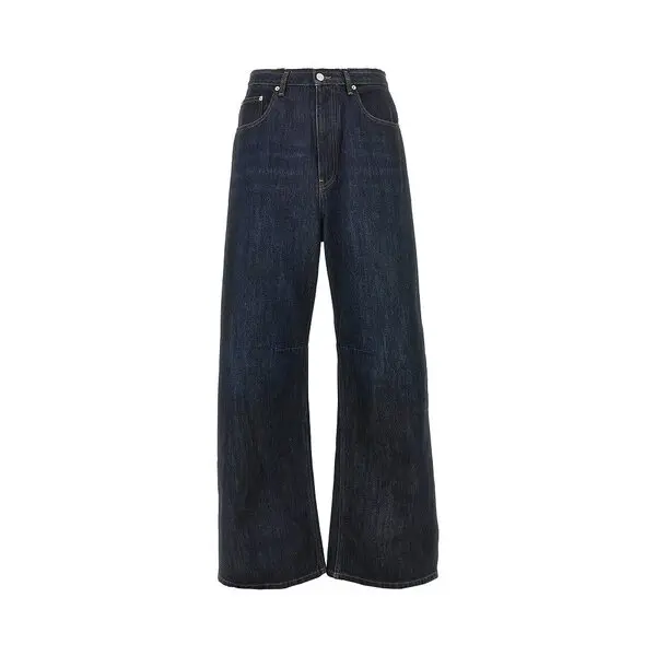 MAISON MARGIELA Wide Leg Jeans With Raw-cut Waistline