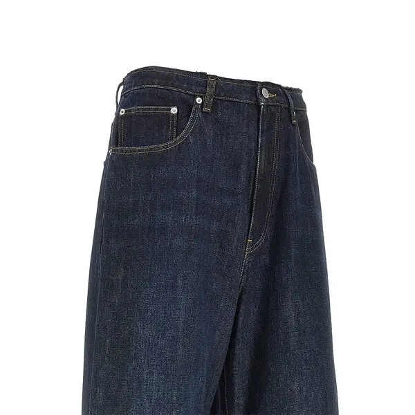 MAISON MARGIELA Wide Leg Jeans With Raw-cut Waistline