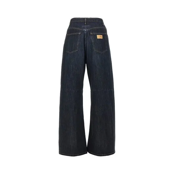 MAISON MARGIELA Wide Leg Jeans With Raw-cut Waistline