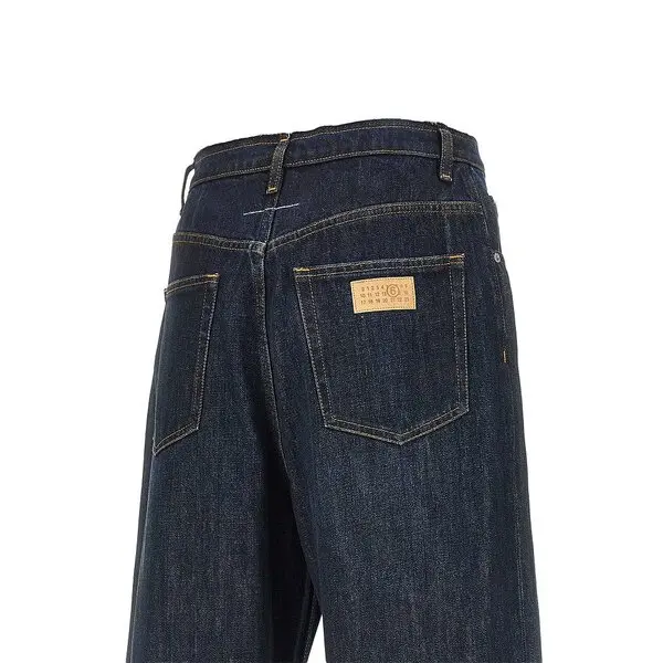 MAISON MARGIELA Wide Leg Jeans With Raw-cut Waistline