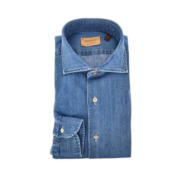 BORRIELLO NAPOLI Denim Shirt - Blue