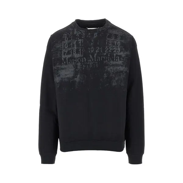 MAISON MARGIELA Logo Print Overized Crewneck Weathirt