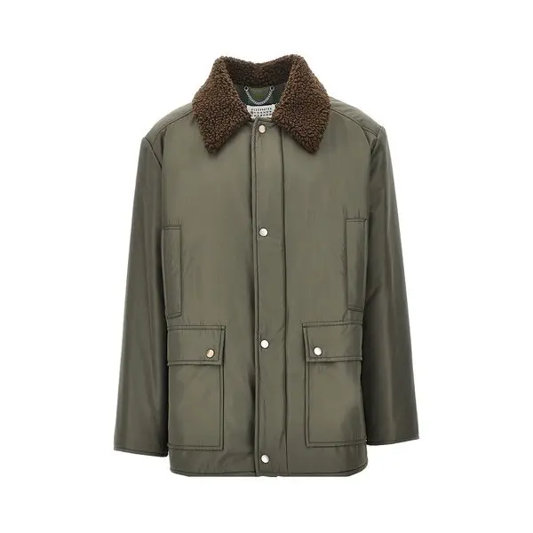 MAISON MARGIELA Padded Jacket With Shearling-effect Collar