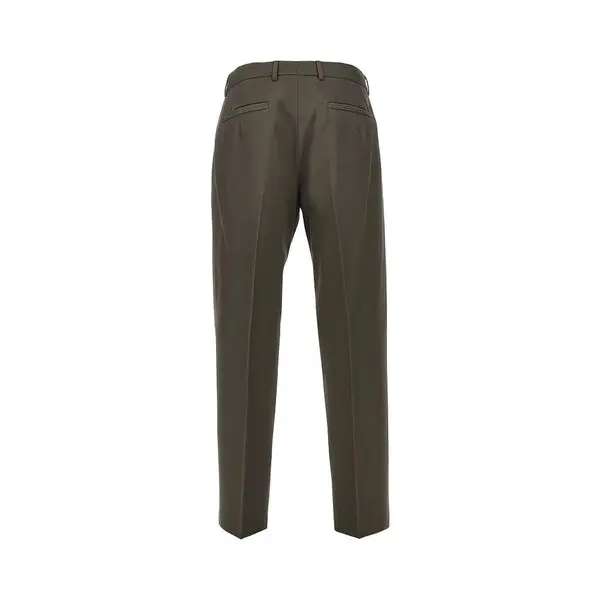 Zegna Wool And Cotton Pleated Pants