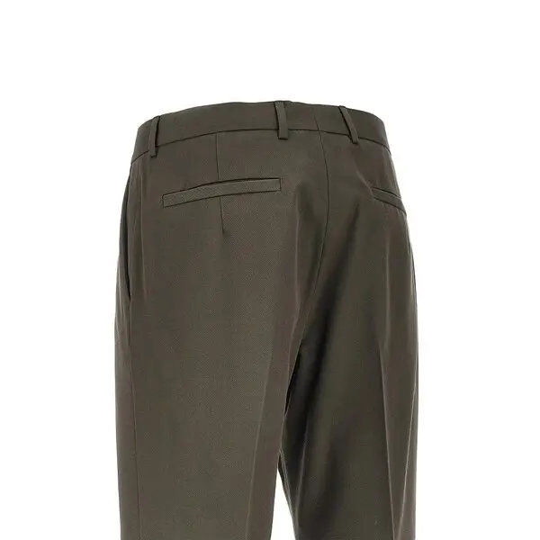 Zegna Wool And Cotton Pleated Pants