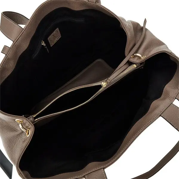 IOEF Grained Leather 'daisy' Shopping Bag