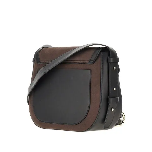 IOEF Nubuck Leather 'arc' Crossbody Bag