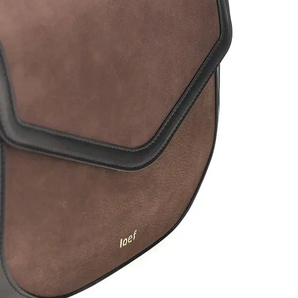 IOEF Nubuck Leather 'arc' Crossbody Bag