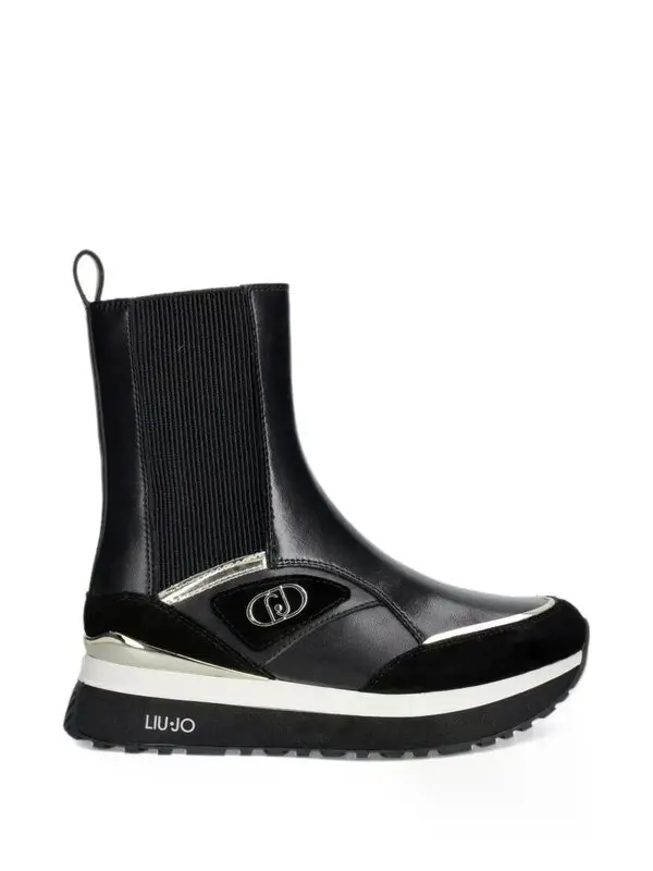 Liu Jo Sneakers Boots In Leather - Black