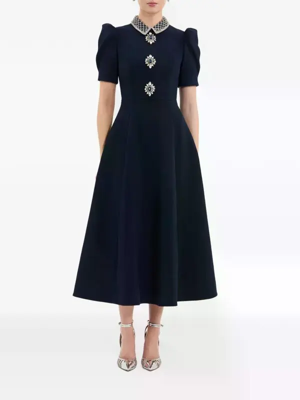 Rebecca Vallance Crown Jewel Short-sleeve Midi Dress