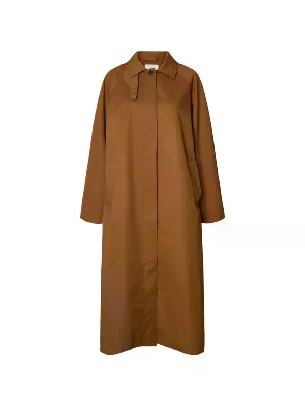 SELECTED Concealed-fastening Raglan-sleeve Trench Coat