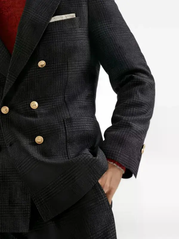 Brunello Cucinelli Double-breasted Checked Suit