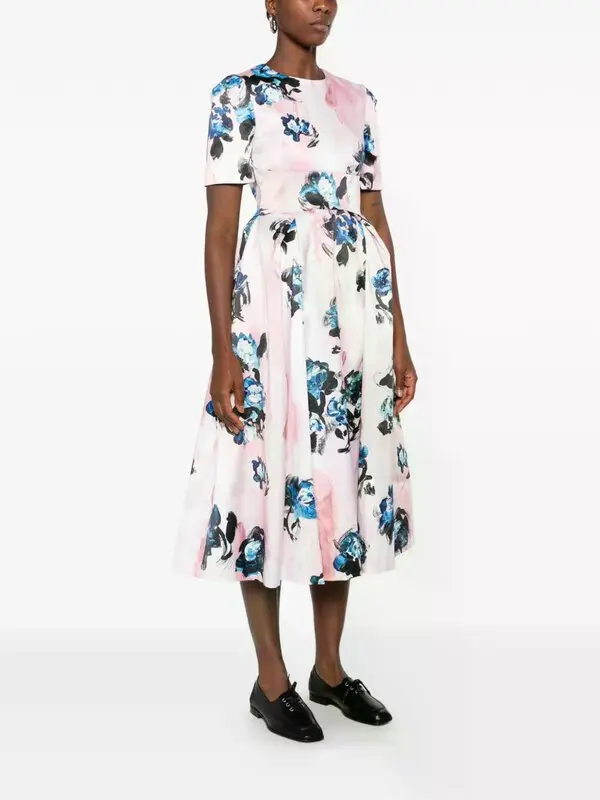 Stine Goya Floral-print Pleated Midi Dress