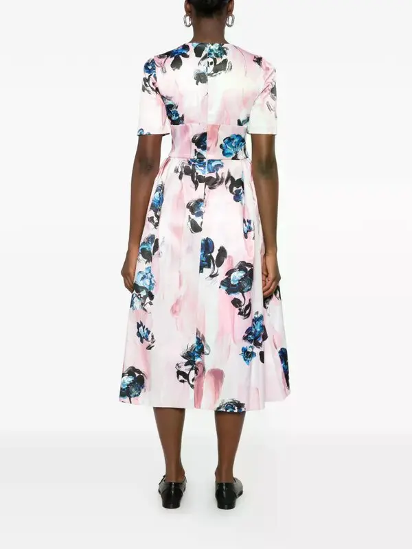Stine Goya Floral-print Pleated Midi Dress
