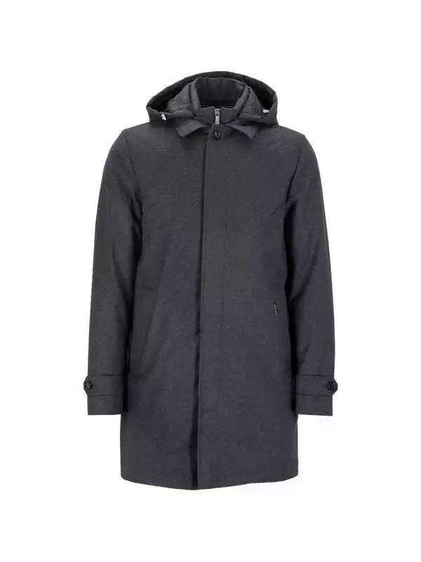 MOORER Ralli-ll Hooded Coat - Grey
