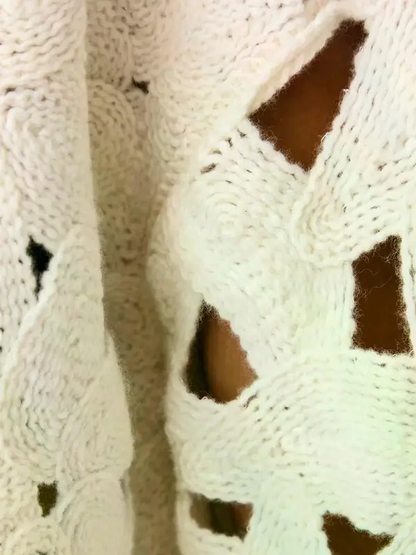 FRACOMINA Crochet-knit Cut-out Cardigan