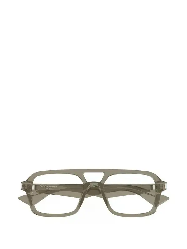 Saint Laurent Sl 961 Square-frame Glasses - Grey