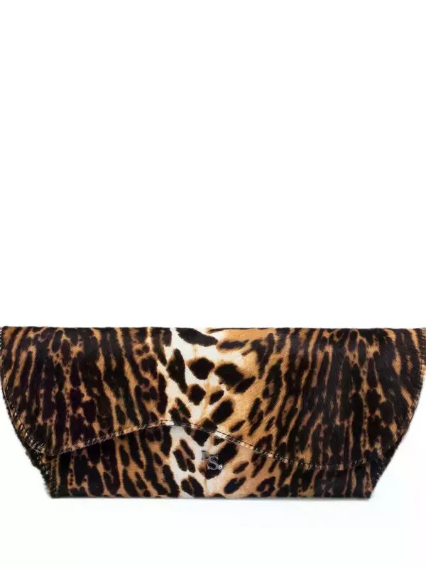 LE SILLA Leopard-print Clutch Bag