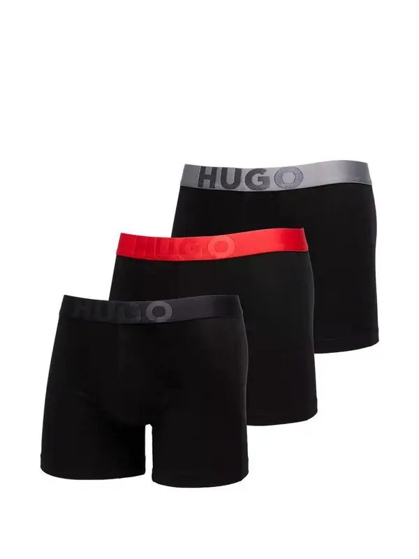 Hugo Logo-waistband Boxer Briefs - Black