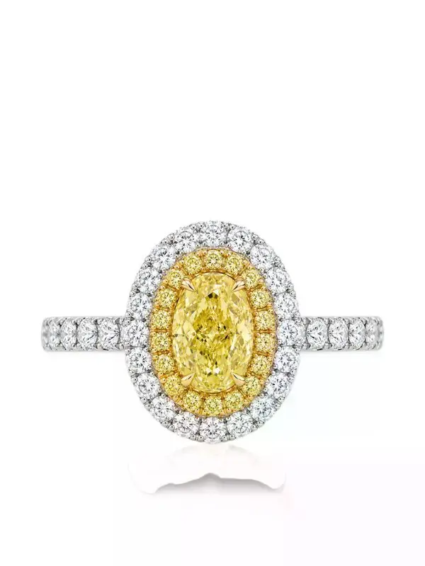HYT JEWELRY Diamond Halo Ring - Silver