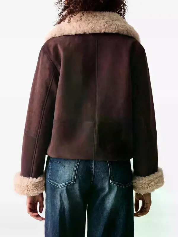 Marc O'polo Shearling-trim Suede Jacket - Brown