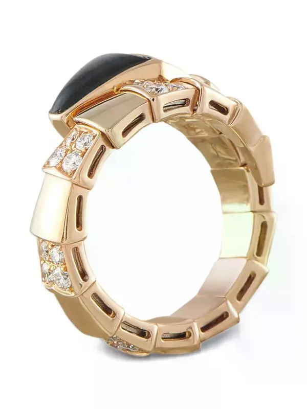 BVLGARI Serpenti Diamond And Onyx Ring
