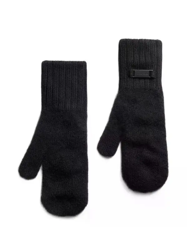 Canada Goose Logo-plaque Knitted Mittens