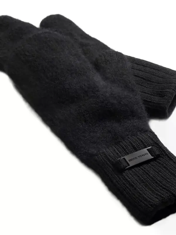 Canada Goose Logo-plaque Knitted Mittens