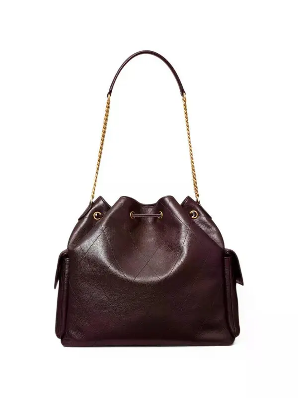 Tory Burch Large Charlie Quilted Drawstring Shoulder Bag