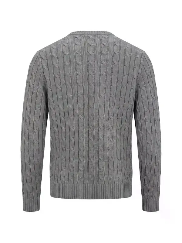 Malo Cable-knit Cashmere Sweater - Grey