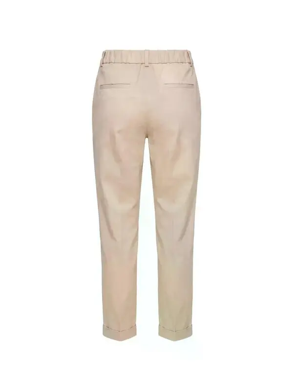 Peserico Pressed-crease Turn-up Trousers