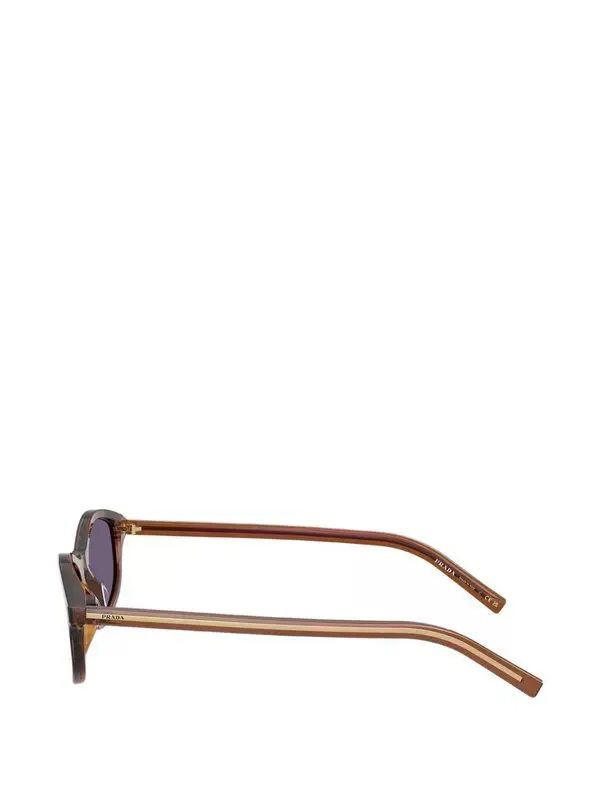 Prada Striped Oval-frame Sunglasses
