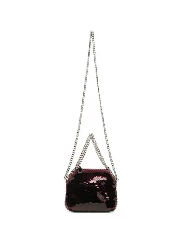 Stella McCartney Falabella Sequin-embellished Shoulder Bag - Red