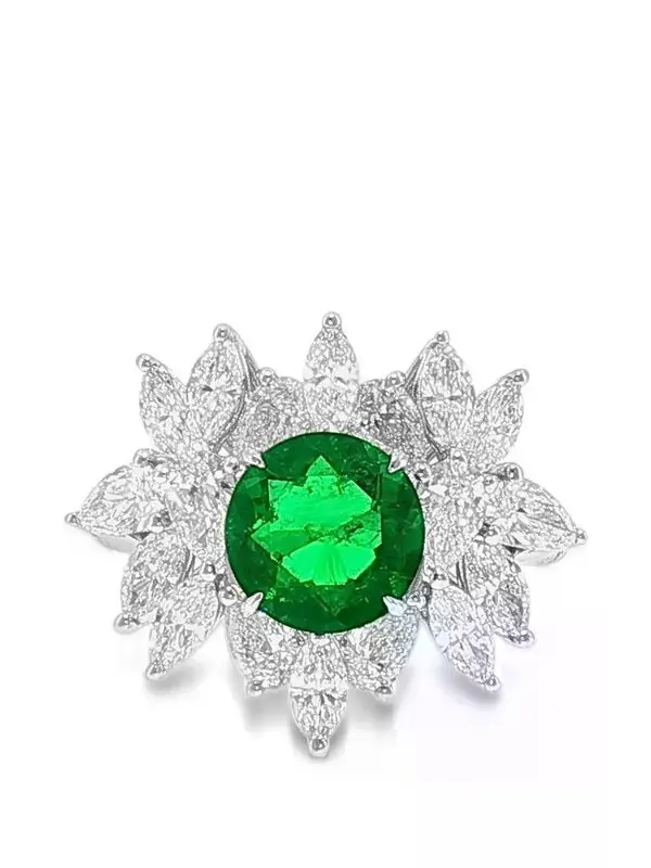 HYT JEWELRY Emerald And Diamond Ring