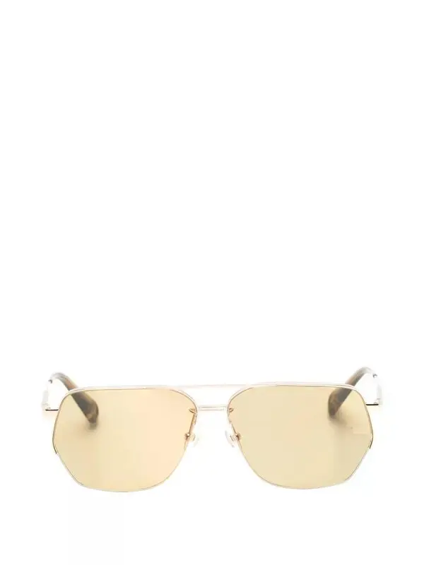 Jacquemus Aviador Geometric-frame Sunglasses - Gold