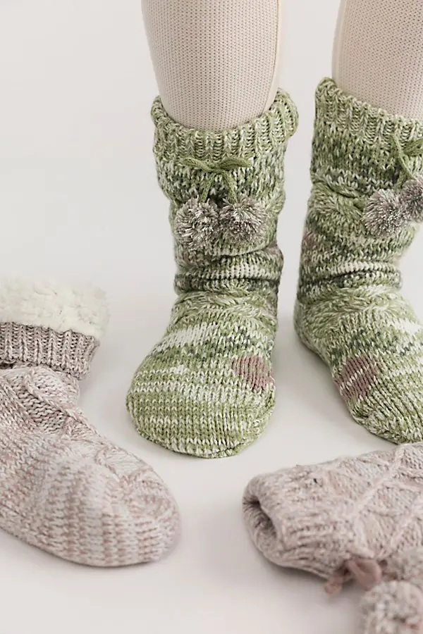 MUK LUKS Chunky Fair Isle Cabin Socks