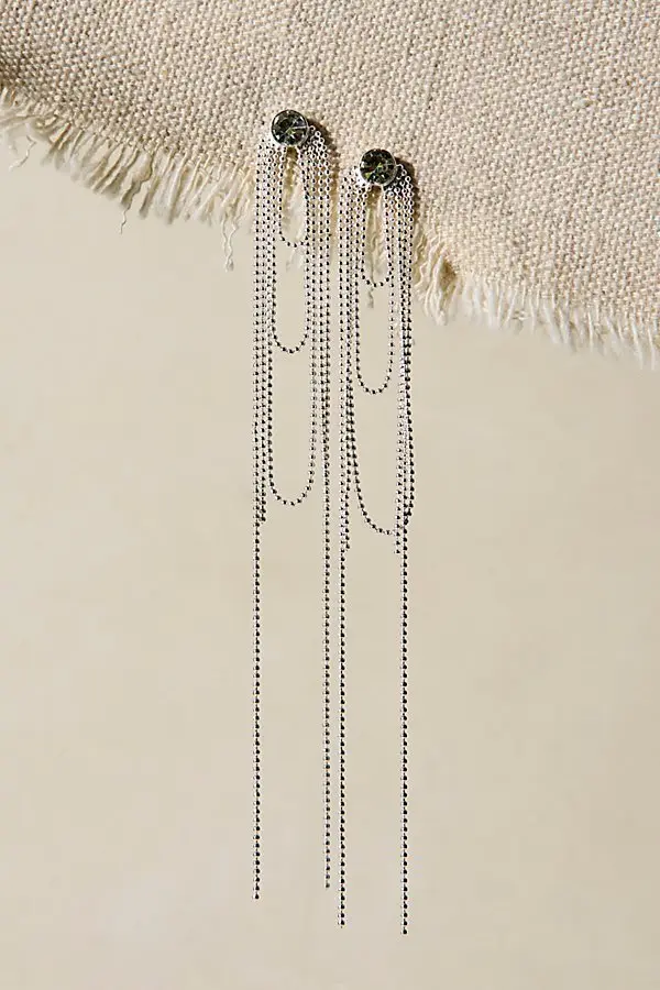 Free People Disco Veil Drop Studs