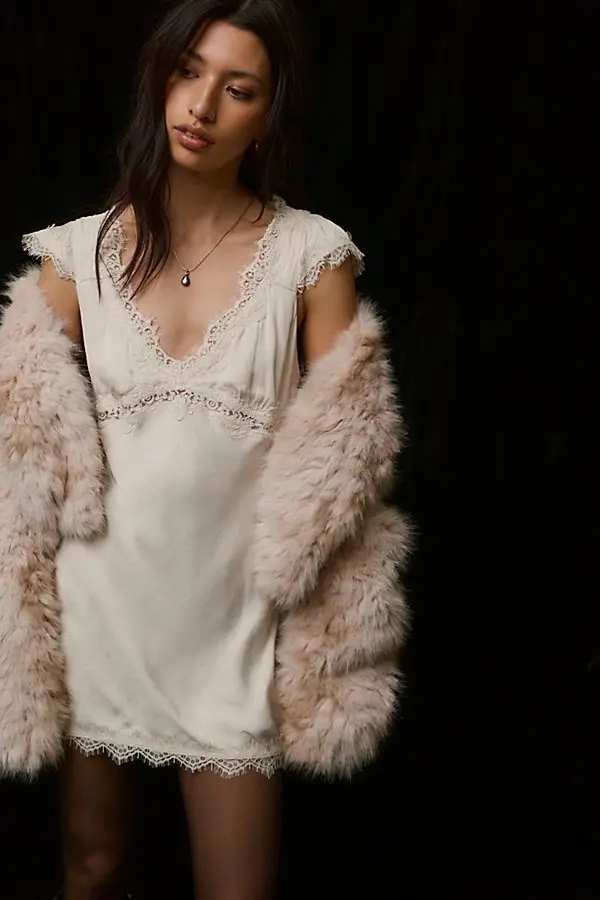 Free People Brightest Star Mini Dress - Sand Dune