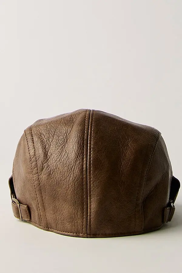 Free People Rocky Vegan Leather Flat Cap