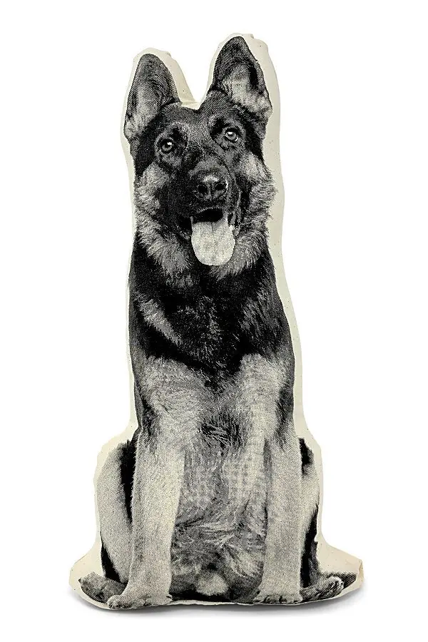 BRODERPRESS German Shepherd Pillow - Black/white