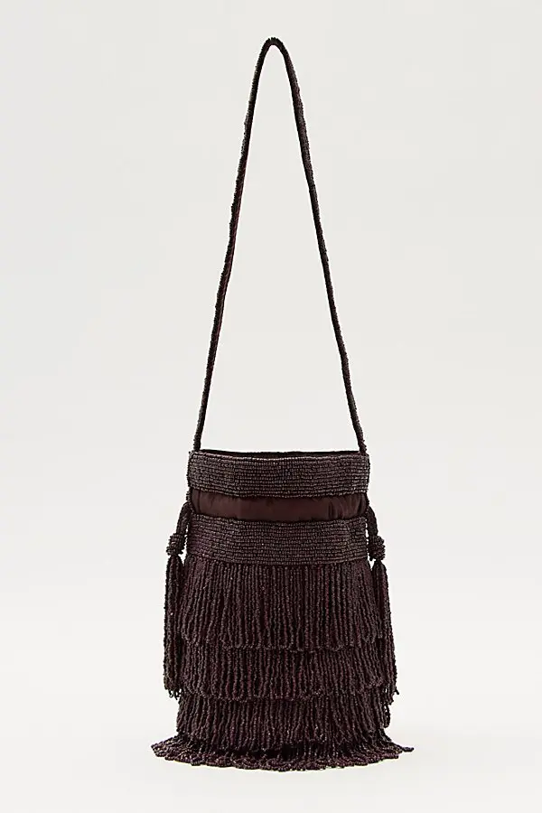 Free People Luna Luna Beaded Crossbody Bag - Bronze