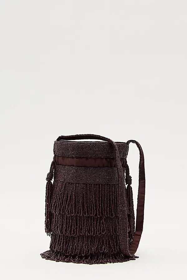 Free People Luna Luna Beaded Crossbody Bag - Bronze